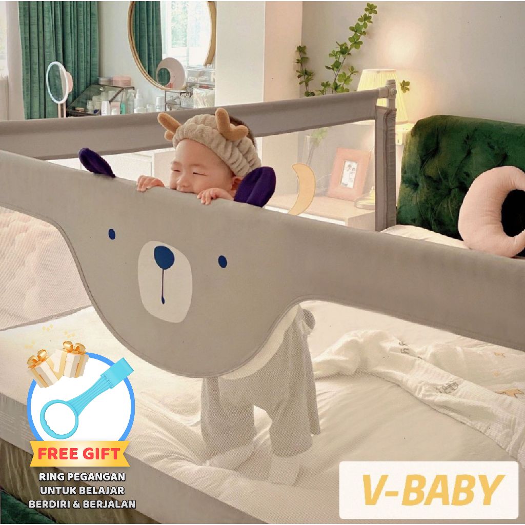Jual V-BABYCARE Baby Bed Guard/ Baby Bedrail / Bed Rail Pagar Pengaman ...