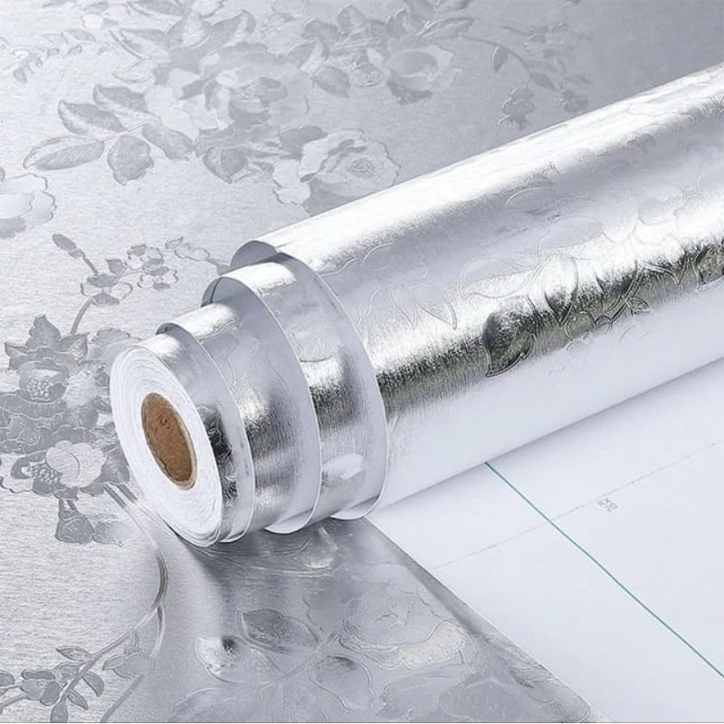 Jual Wallpaper Sticker Dinding Aluminium foil Dapur Kamar Mandi Meja ...