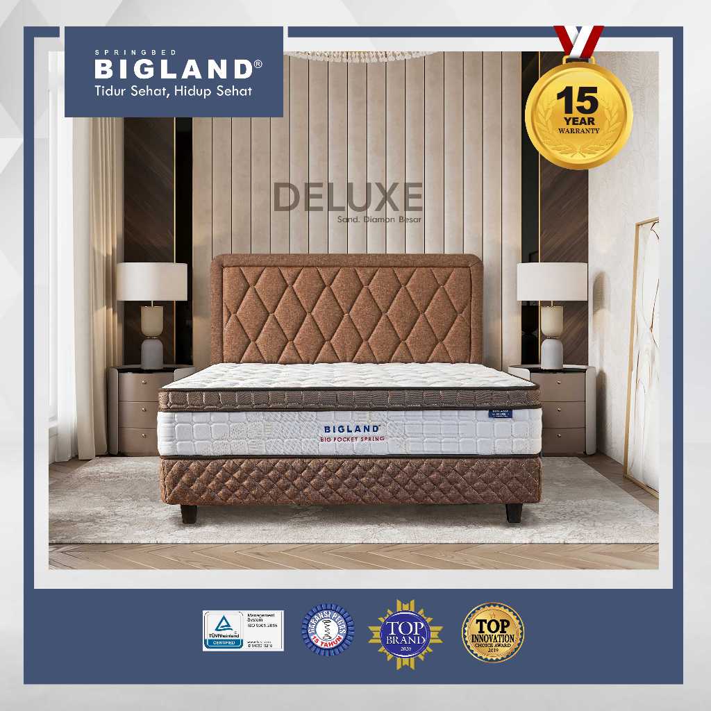 Jual [HARGA PROMO!!] Bigland Springbed DELUXE Pocket - Kasur Saja - FREE BANTAL | Shopee Indonesia