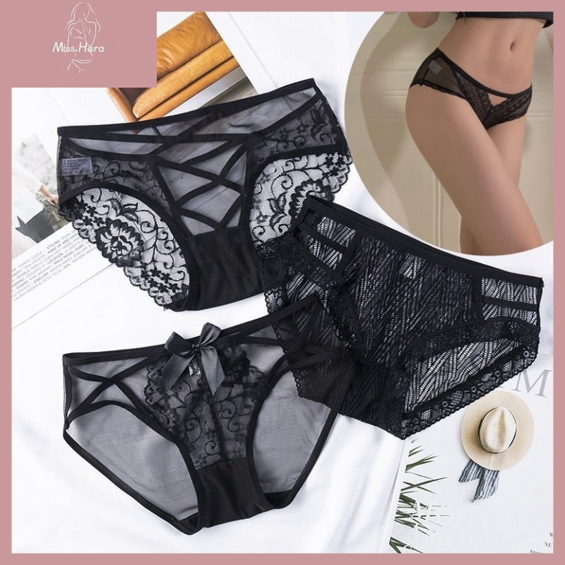 Jual [COD] Celana Dalam Brokat Renda Halus Dan Modis Cd Transparan /Celana seksi wanita Seamless ...