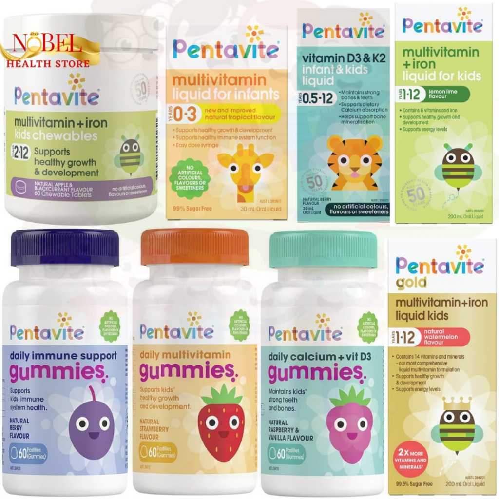 Jual Pentavite Gold Multivitamin + Iron Liquid For Kids 200ml | Shopee ...