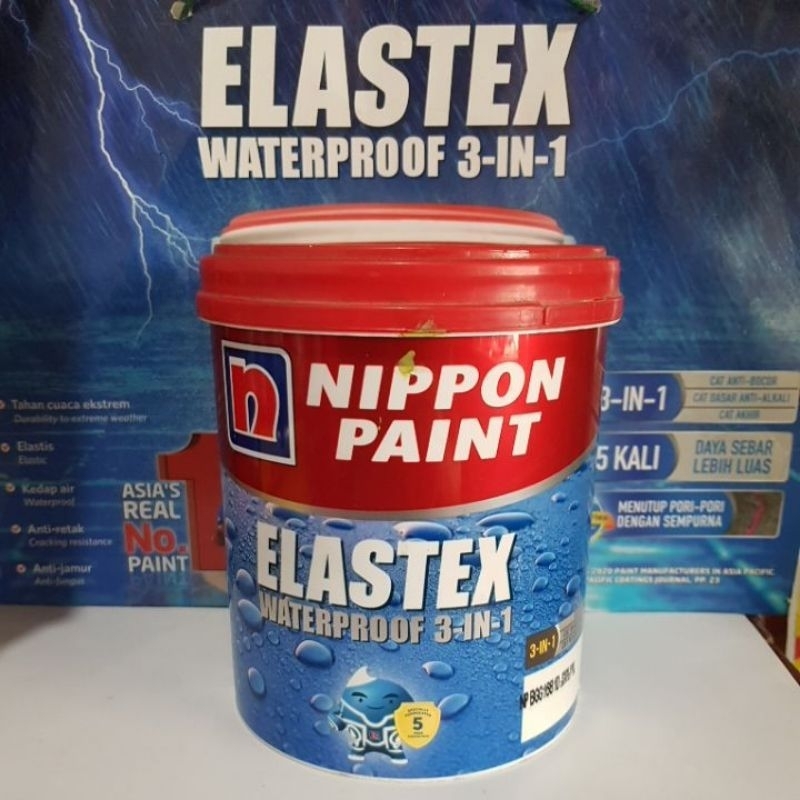 Jual ELASTEX Cat pelapis anti bocor 1 kg , waterproof 3 in 1 Nippon Paint | Shopee Indonesia