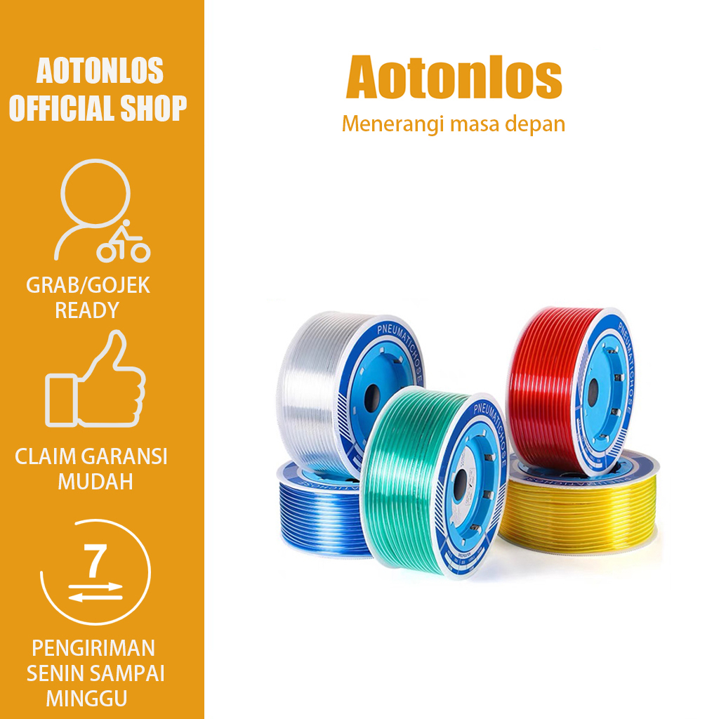 Jual SELANG ANGIN PNEUMATIC PU HOSE SELANG POLYURETHANE (PU) PER METER ...