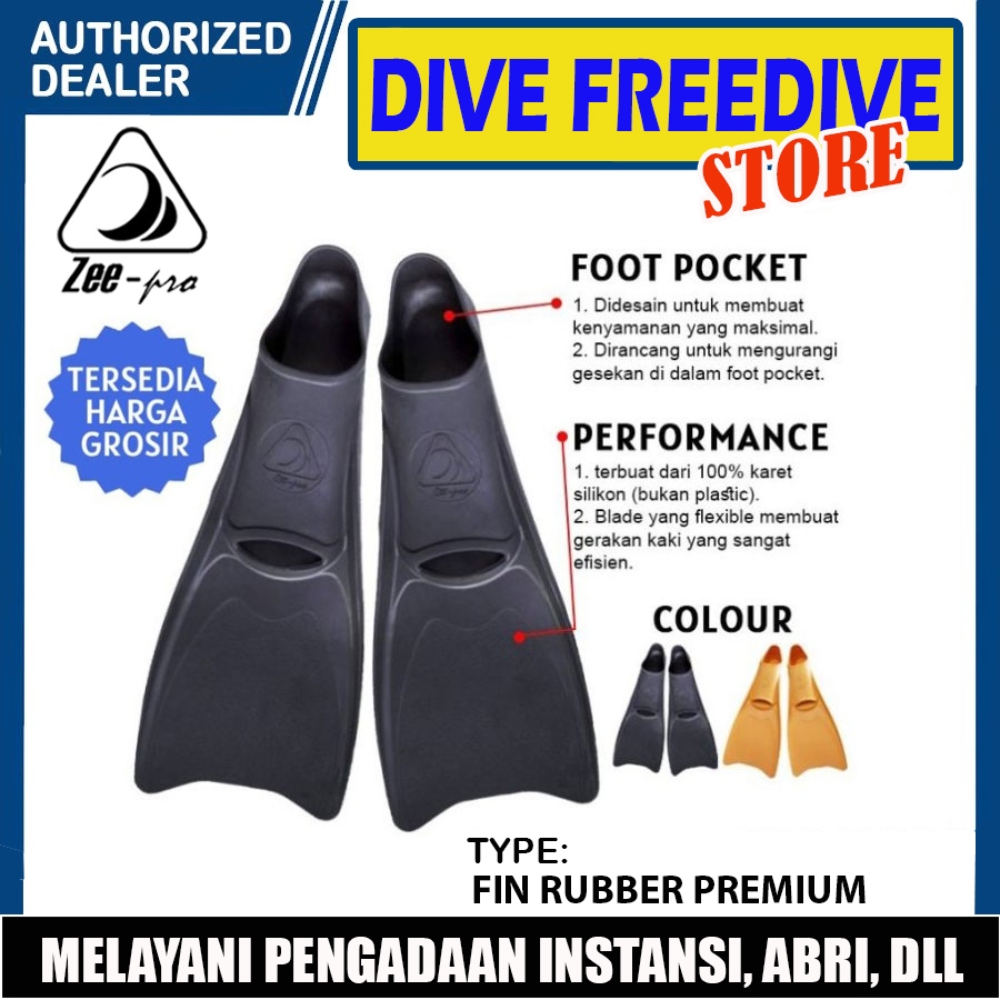 Jual Fin Snorkeling Rubber Premium Zeepro Kaki Katak Selam Scuba Diving Sepatu Renang | Shopee ...