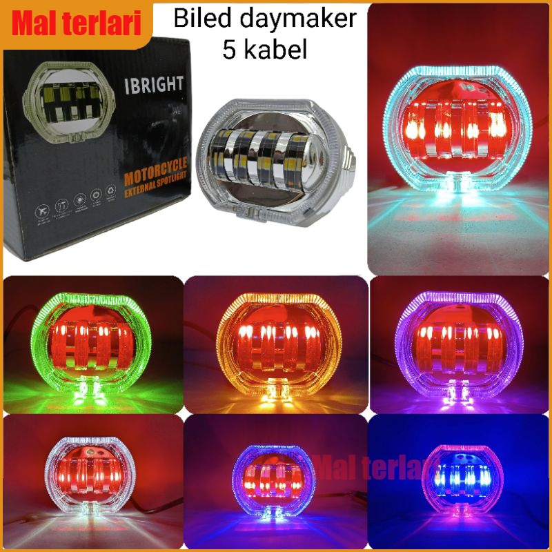 Jual Lampu utama Biled mode daymaker Projie Biled proji 4 lensa 8D plus ...