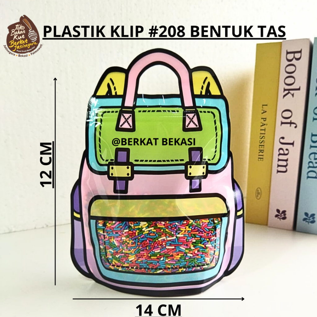 Jual PLASTIK KLIP BENTUK TAS / PLASTIK COOKIES / PLASTIK KLIP / PLASTIK ...