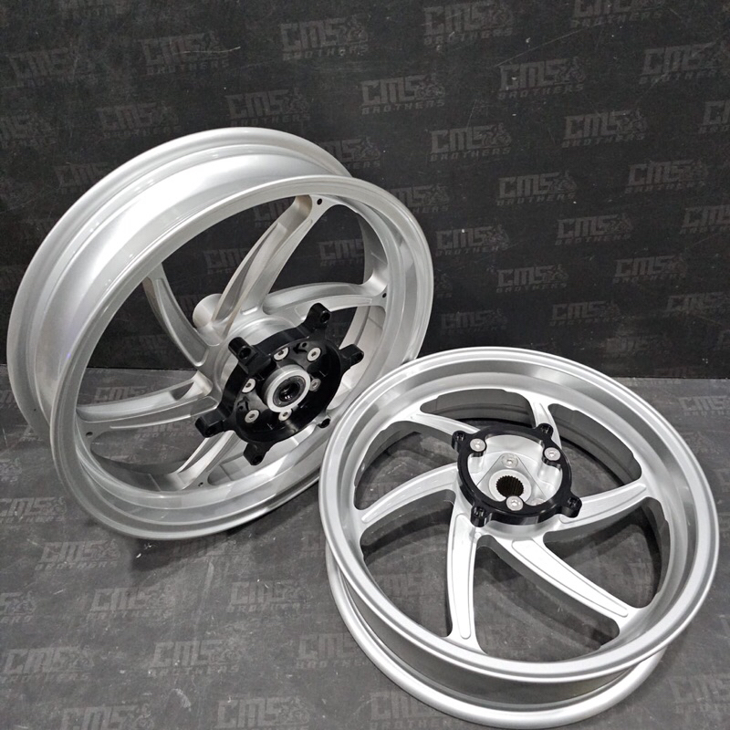Jual Velg Velek Casting CNC Six Star 14x400 & 15x350 Honda Forza 250 ...