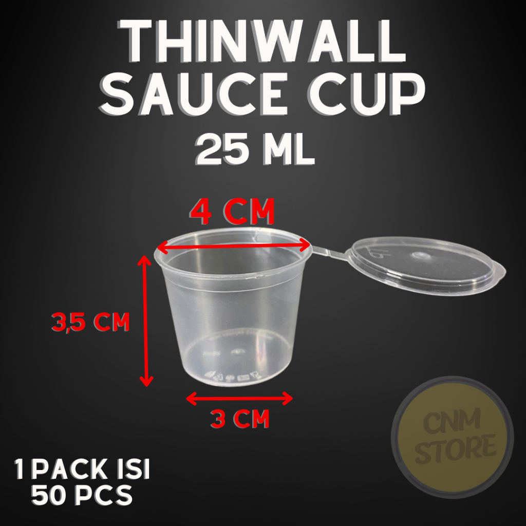 Jual Thinwall Sauce Cup 25 ML / Gelas Saus / Gelas Sambal Plastik ...