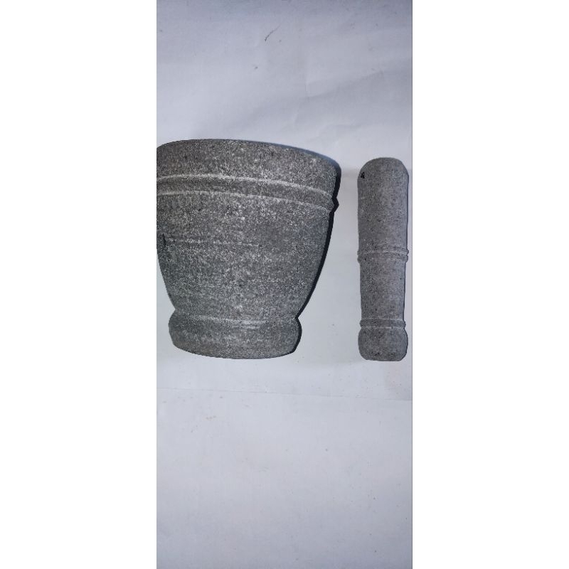 Jual set lumpang & alu batu kali asli diameter 14 cm | Shopee Indonesia