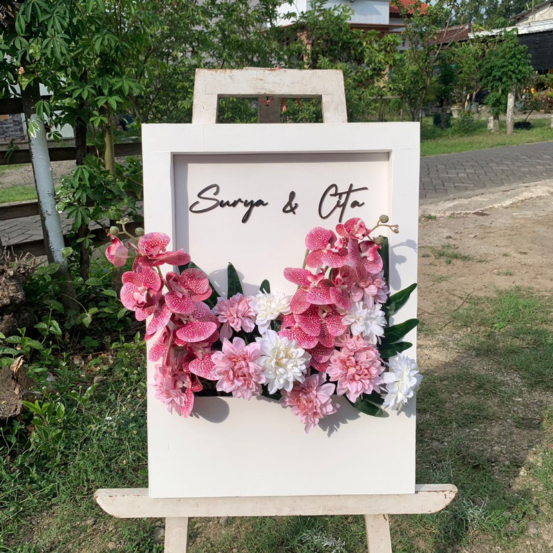 Jual wedding sign / papan ucapan / dekorasi lamaran / flower box ...