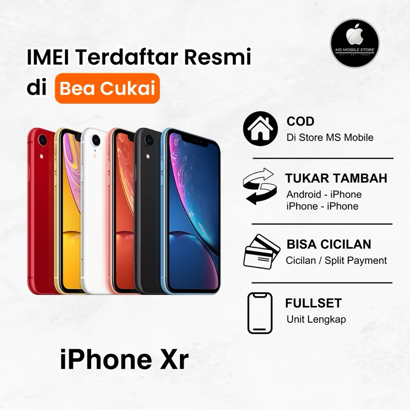 Jual IPHONE XR 64GB 128GB INTER BEACUKAI IMEITERDAFTAR | Shopee Indonesia