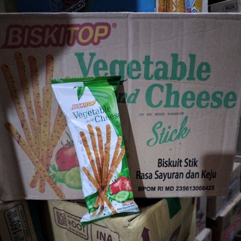Jual BISKITOP Vegetable and cheese stick harga satuan 1 pics@50gram ...