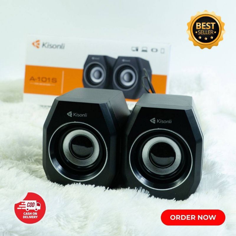 Jual SPEAKER SPEKER SPIKER USB LAPTOP KISONLI A-101S 2 INCH STEREO BASS ...
