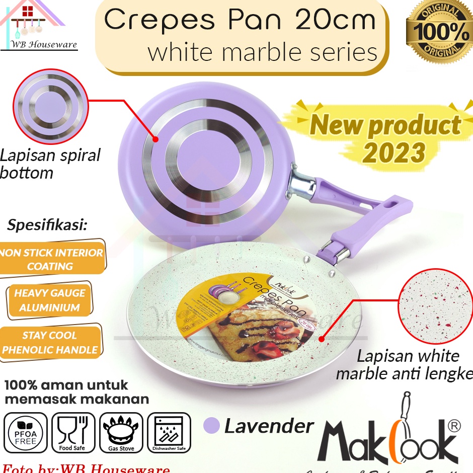 Jual Spesial Bulan Ini NEW MAKCOOK crepes pan 22cm pastel lavender ...