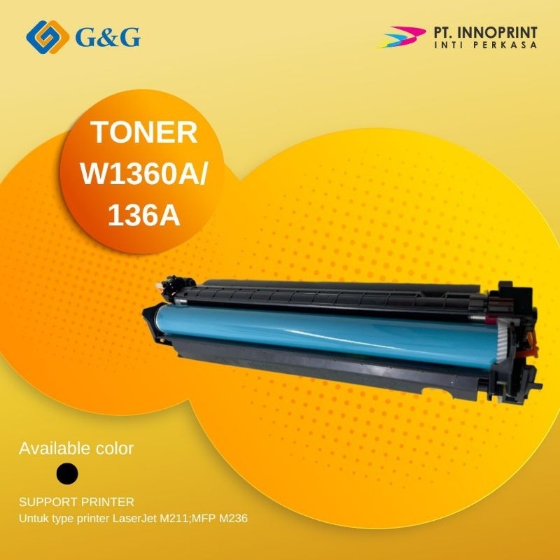 Jual Catridge Toner 136A (W1360A) BLACK Compatible HP Laserjet M211 ...