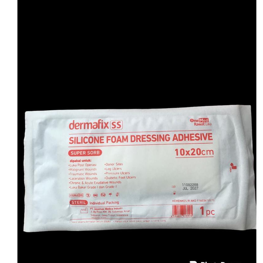 Jual Dermafix SS Silicone Foam Super Sorb Dressing Adhesive 10 x 20cm ...