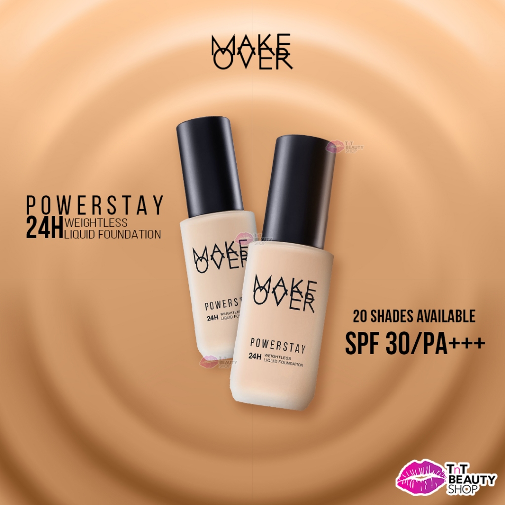 Jual MAKE OVER Powerstay 24H Weightless Liquid Foundation 40ml ...