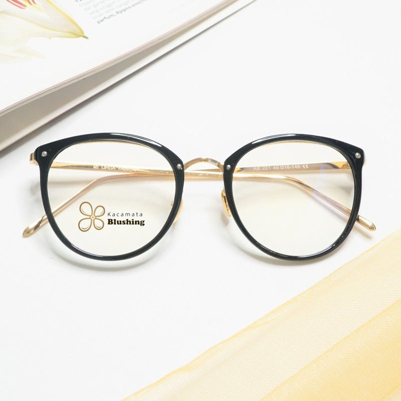 Jual Kacamata Blushing - Frame Kacamata Lindafarrow Black gold | Shopee Indonesia