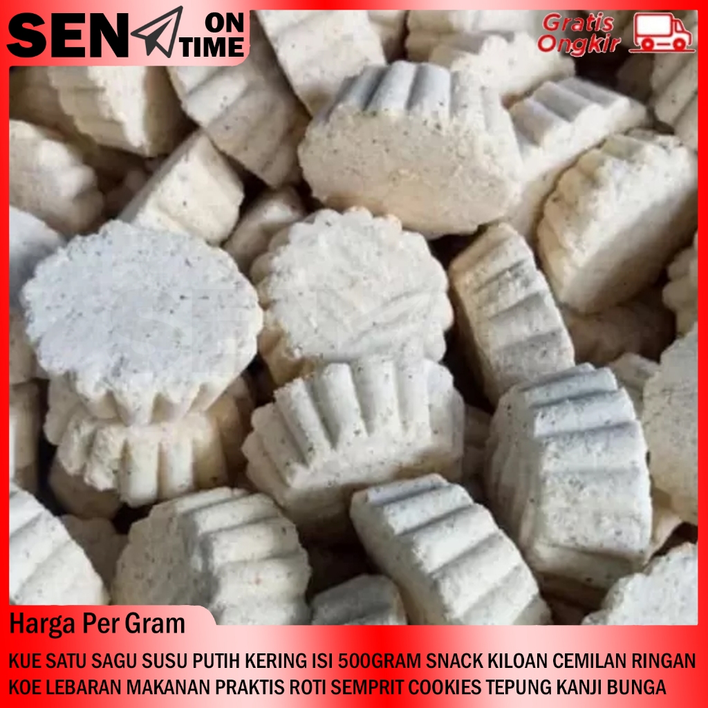 Jual KUE SATU SAGU SUSU PUTIH KERING ISI 500GRAM SNACK KILOAN CEMILAN ...