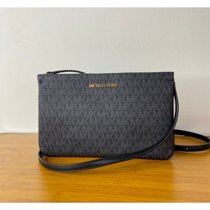 Jual split payment mk jet set triple compartment balck sign | Shopee ...