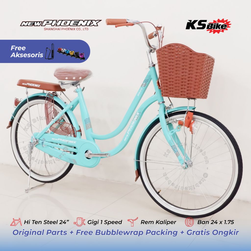 Jual Sepeda Keranjang New Phoenix 24 26 Inch 1 Speed City Bike Sepeda ...