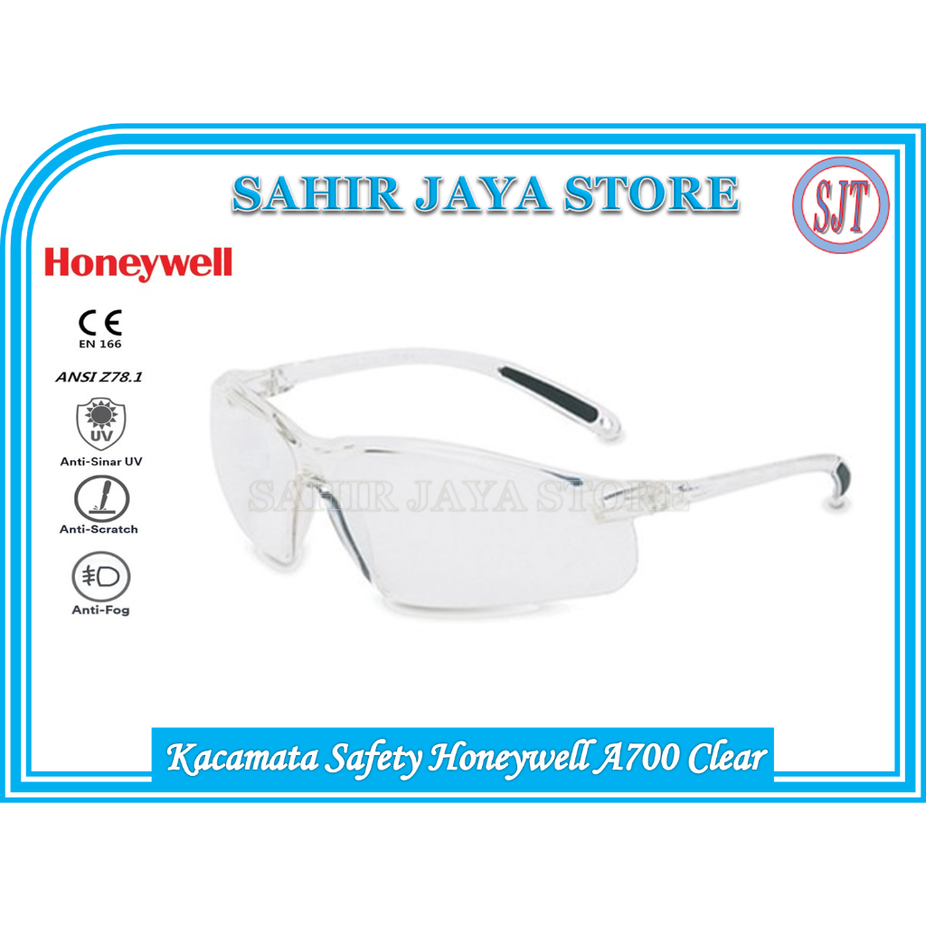 Jual Kacamata Safety Honeywell A700 Clear Safety Glasses Honeywell A700 ...