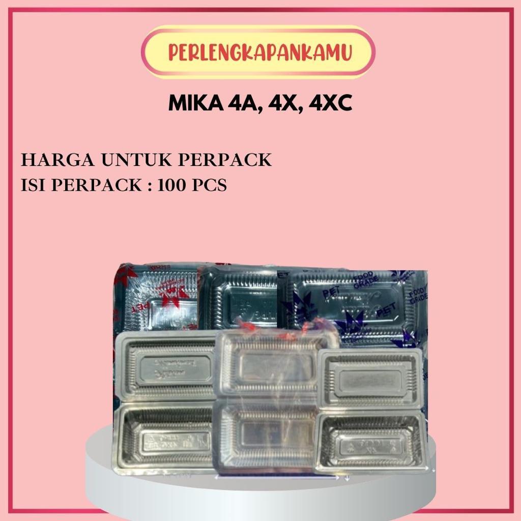 Jual Plastik Mika Kue Ukuran 4X Kotak Makanan Box Mika Kue Bolu Tempat ...