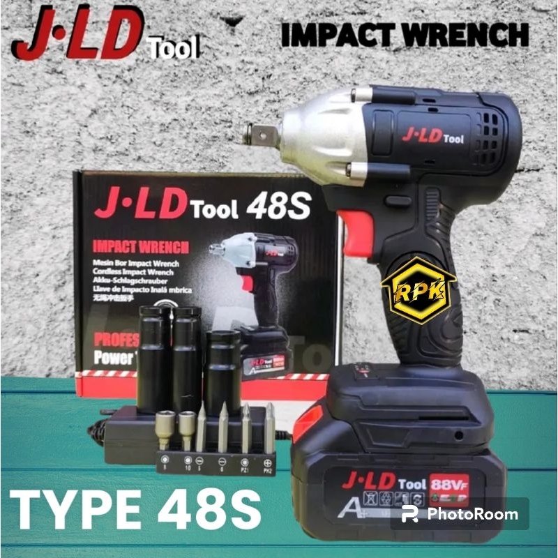 Jual JLD 48S 48 S MESIN IMPACT WRENCH 48V CORDLESS IMPACT WRENCH 48VOLT BATERAI 88VF | Shopee ...