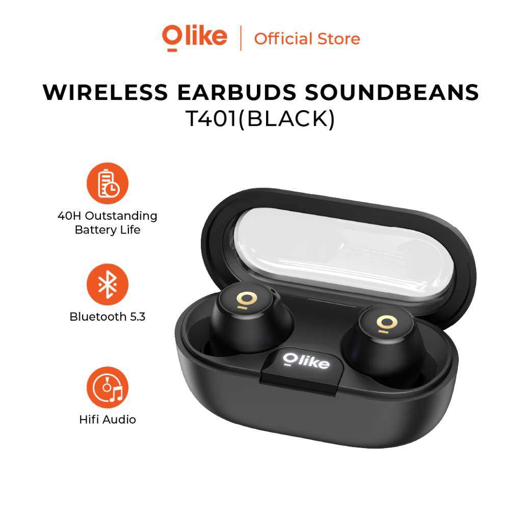 Jual OLIKE TWS T401 Wireless SoundBeans Bluetooth 5.3 40H Long Battery Life Earphone Low Latency ...