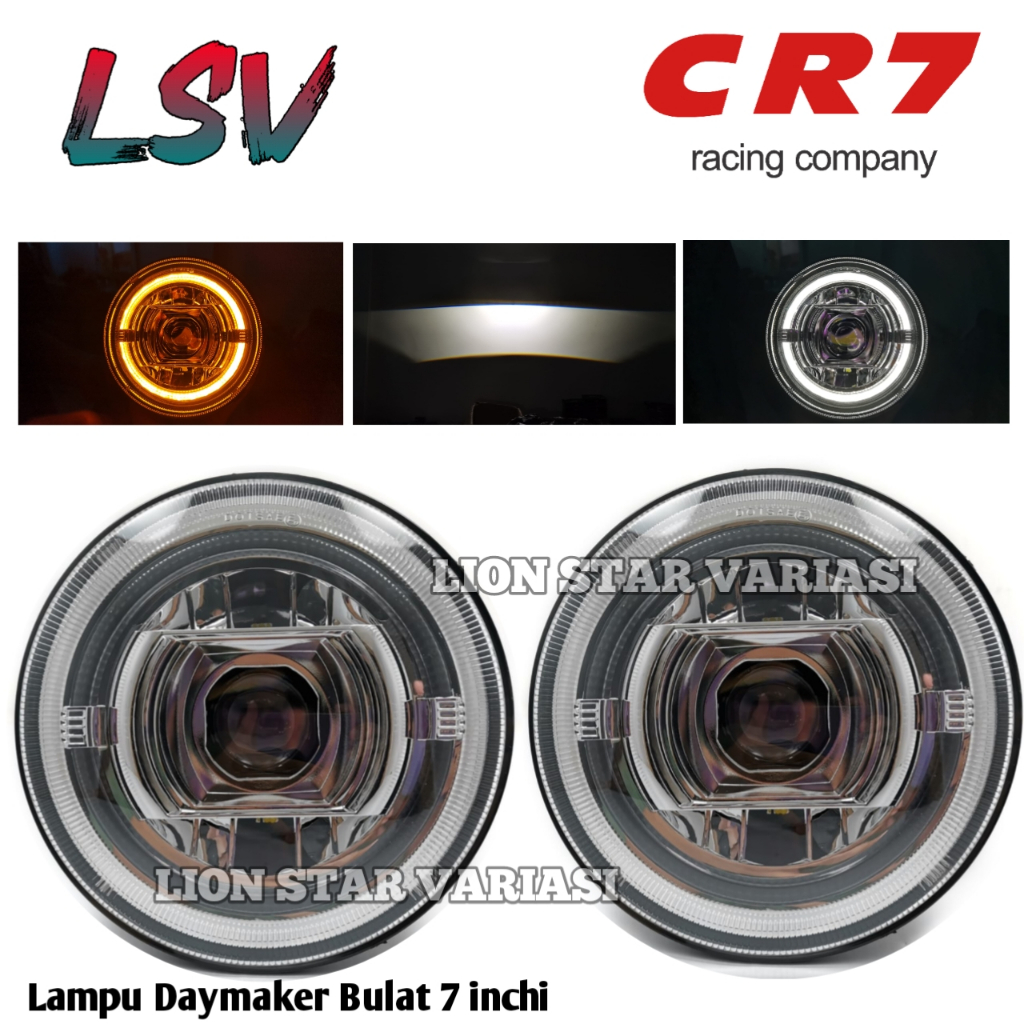 Jual Lampu Utama Daymaker LED 7 Inch inci Lampu Daymaker Model Bulat 7 ...