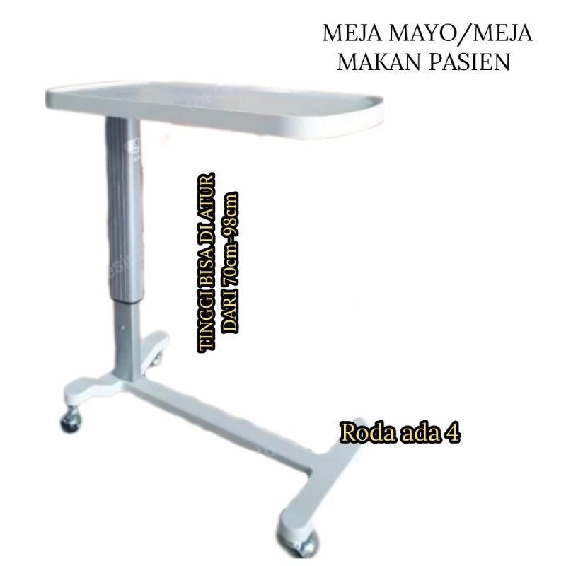 Jual Meja Makan Pasien Portabel Meja Mayo Overbed Sella Ky E7 Shopee