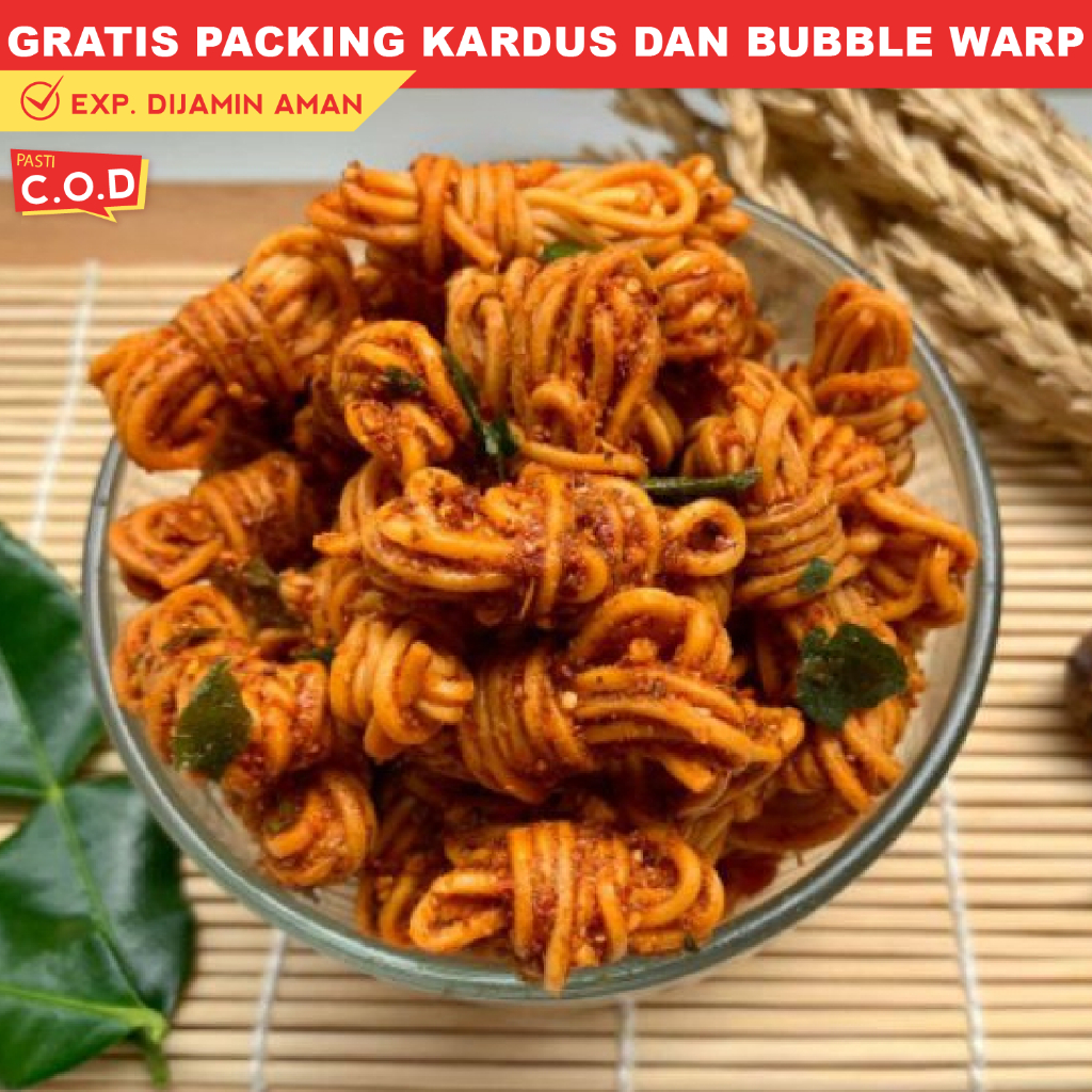 Jual MIE GULUNG 250 gram mie uwel pedas daun jeruk milung mie lilit ...