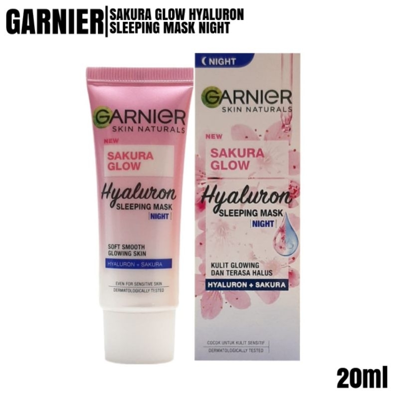Jual Garnier Sakura Glow Hyaluron Sleeping Mask Night 20ml BPOM (Satuan ...