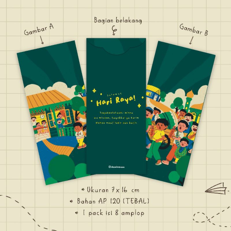 Jual Amplop Hari Raya Lebaran HIJAU by desainmuuu | Shopee Indonesia