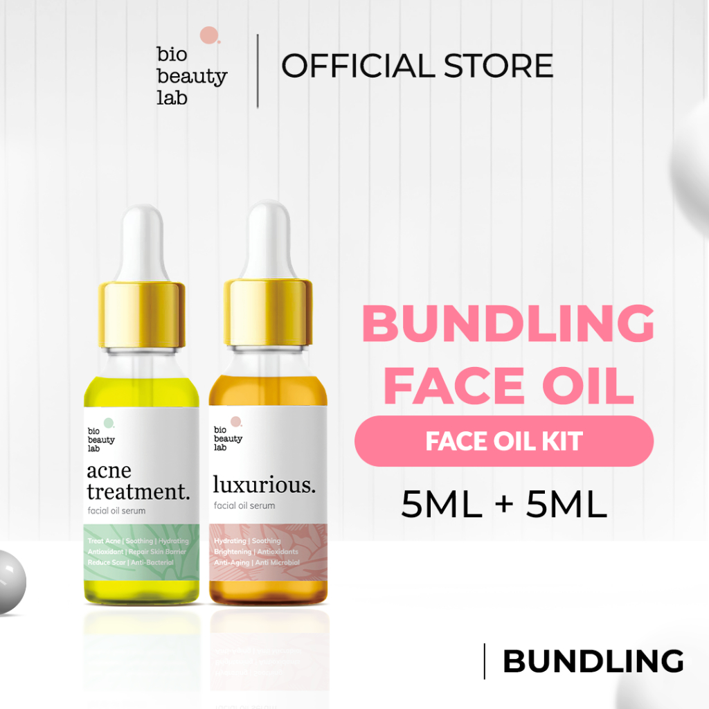 Jual Bio Beauty Lab Bundling 5ml Luxurious Facial Oil Serum + 5ml Acne ...