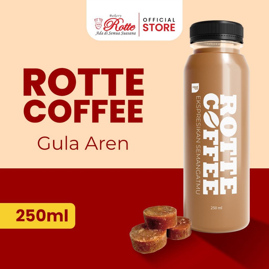 Jual Kopi Gula Aren Rotte Coffee Kemasan Botol Isi 250 ml Ready to ...