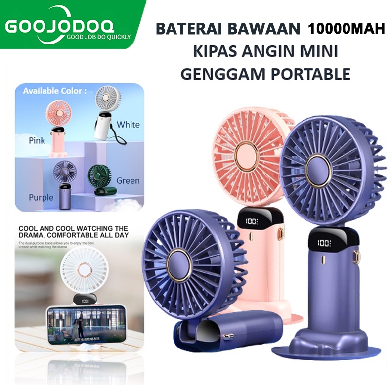 Jual Goojodoq Kipas Angin Mini 10000mAh 5-Speed Wind Kipas Genggam ...