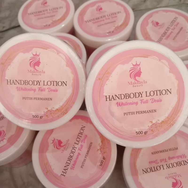 Jual MAKHAYLA HANBODY LOTION WHITENING FULL DOSTING 500G | Shopee Indonesia