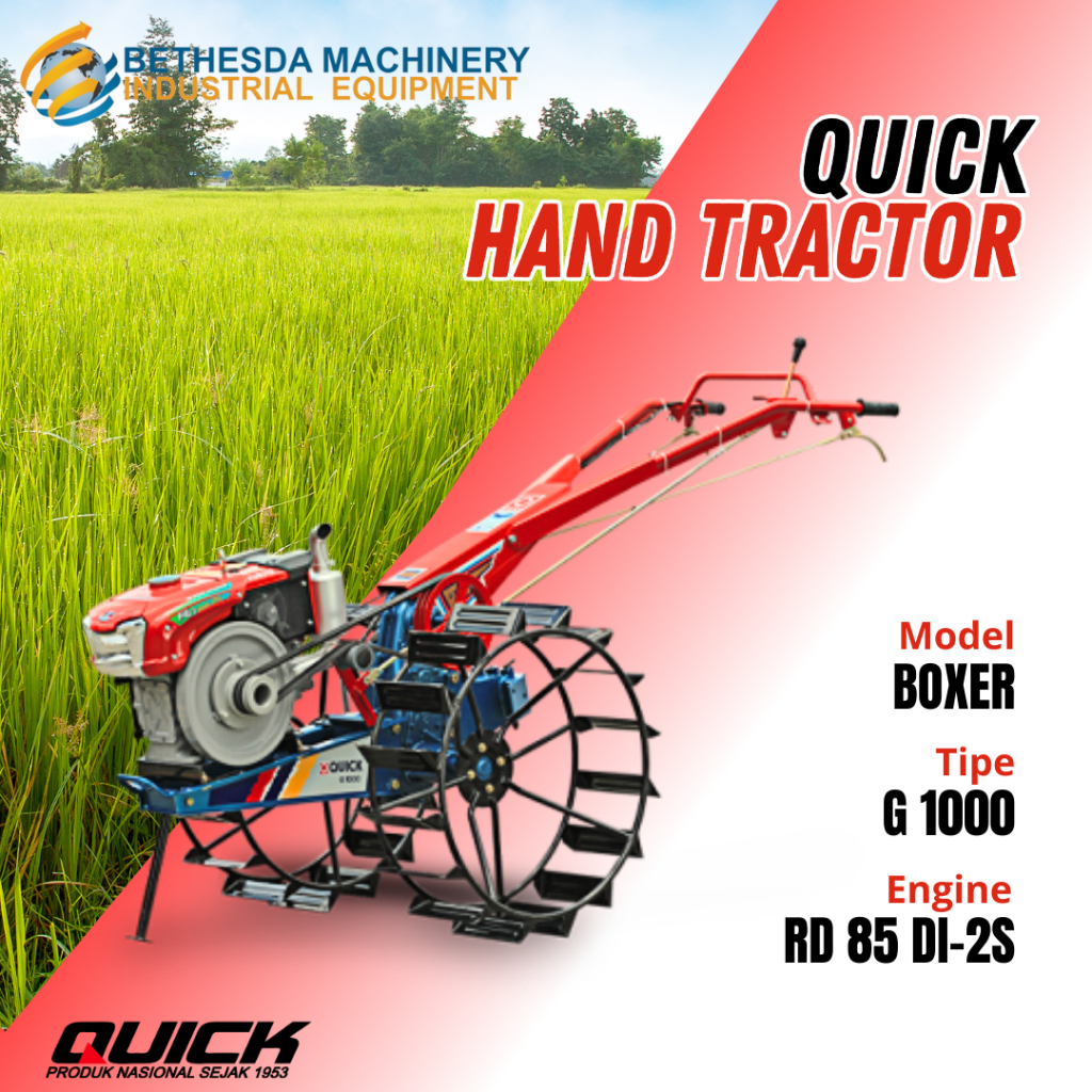 Jual Mesin Traktor Quick G 1000 Standart Diesel Kubota RD 85 DI-2S | Shopee Indonesia