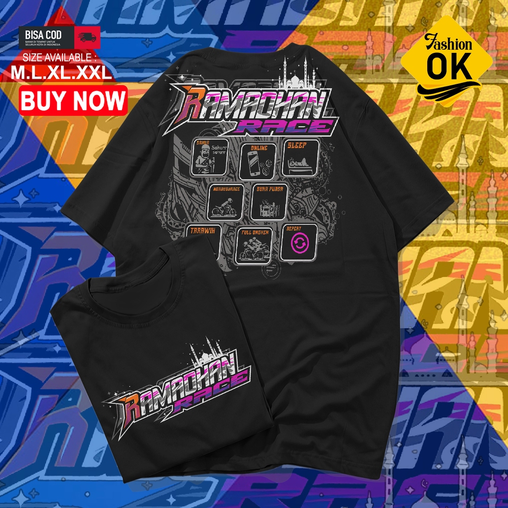 Jual KAOS RAMADHAN RACE 2024#1 BAJU BALAP EVILSMOKE FREE RANDOM ...