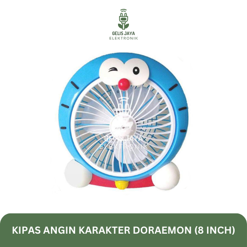 Jual KIPAS ANGIN MEJA KARAKTER DORAEMON 8 INCH | Shopee Indonesia