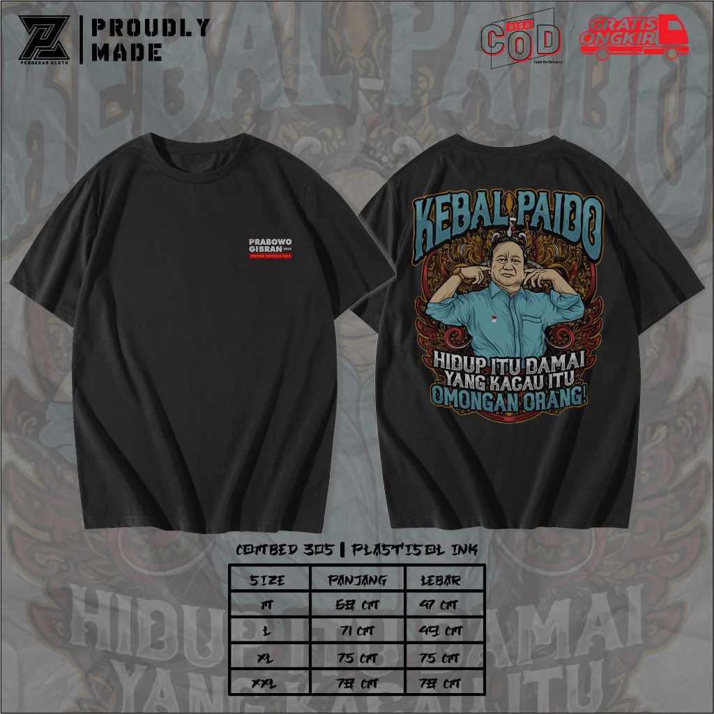 Jual Kaos Kebal Paido Prabowo Subianto - Kaos Prabowo Gibran - ALL IN ... Jual Kaos Kebal Paido Prabowo Subianto - Kaos Prabowo Gibran - ALL IN ...