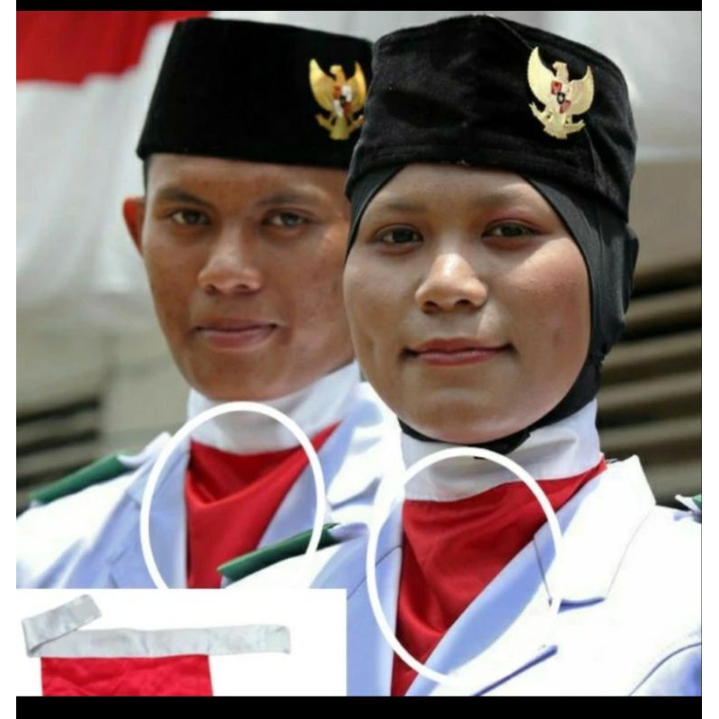 Jual dasi paskibra / scraf syal merah putih oto paskibra | Shopee Indonesia