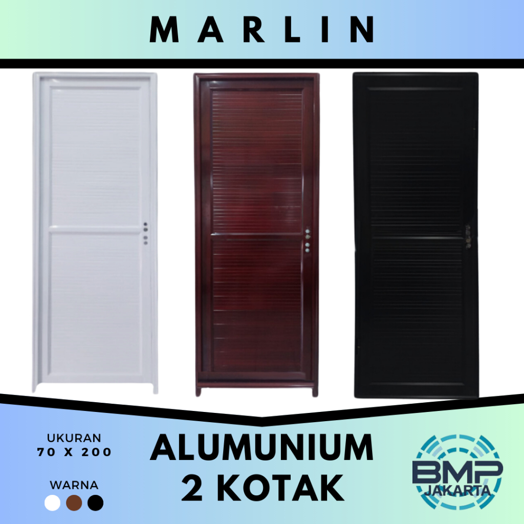 Jual Pintu Marlin Alumunium (Tipe Panel 2 Kotak) | Shopee Indonesia