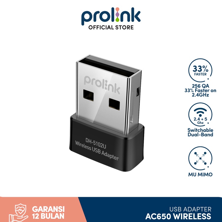 Jual Prolink AC65 Mini USB Wifi Adapter l 6 dBi HighGain Antenna ...