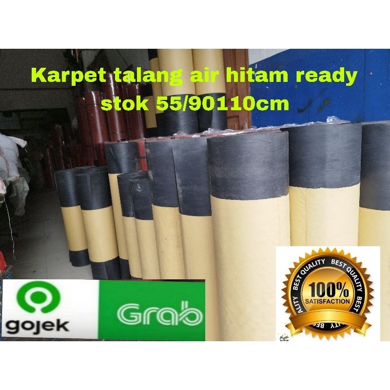 Jual Karpet talang air hitam 110cm x 50 meter/roll pengiriman instant | Shopee Indonesia
