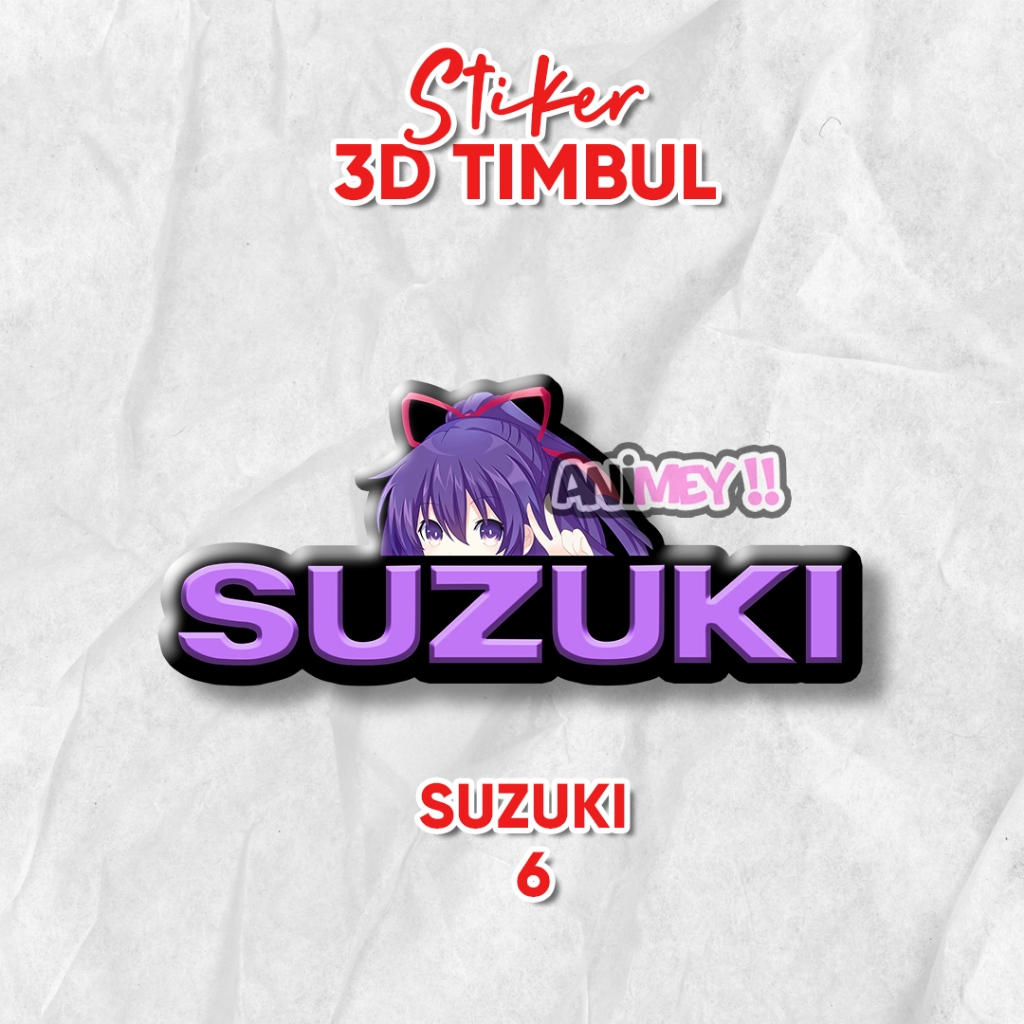 Jual Stiker Emblem 3D Timbul Anime Logo Suzuki / Stiker Anime Resin ...