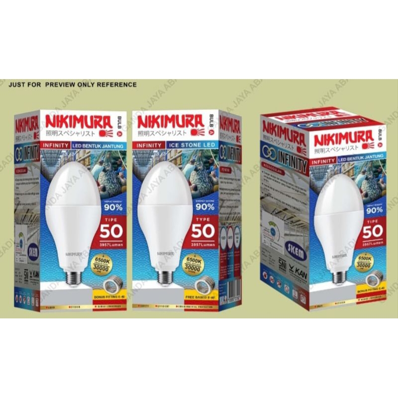 Jual NIKIMURA LAMPU LED INFINITY TIPE 50 & 80 / NIKIMURA LED BULB 40 ...