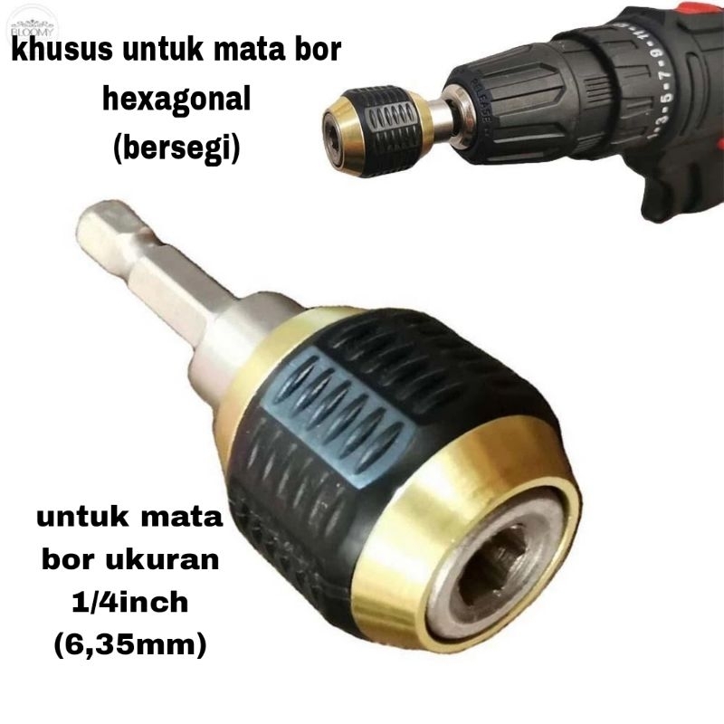 Jual Quick Change Adapter Adapter Converter Hex Shank 60mm 1pc Keyless ...