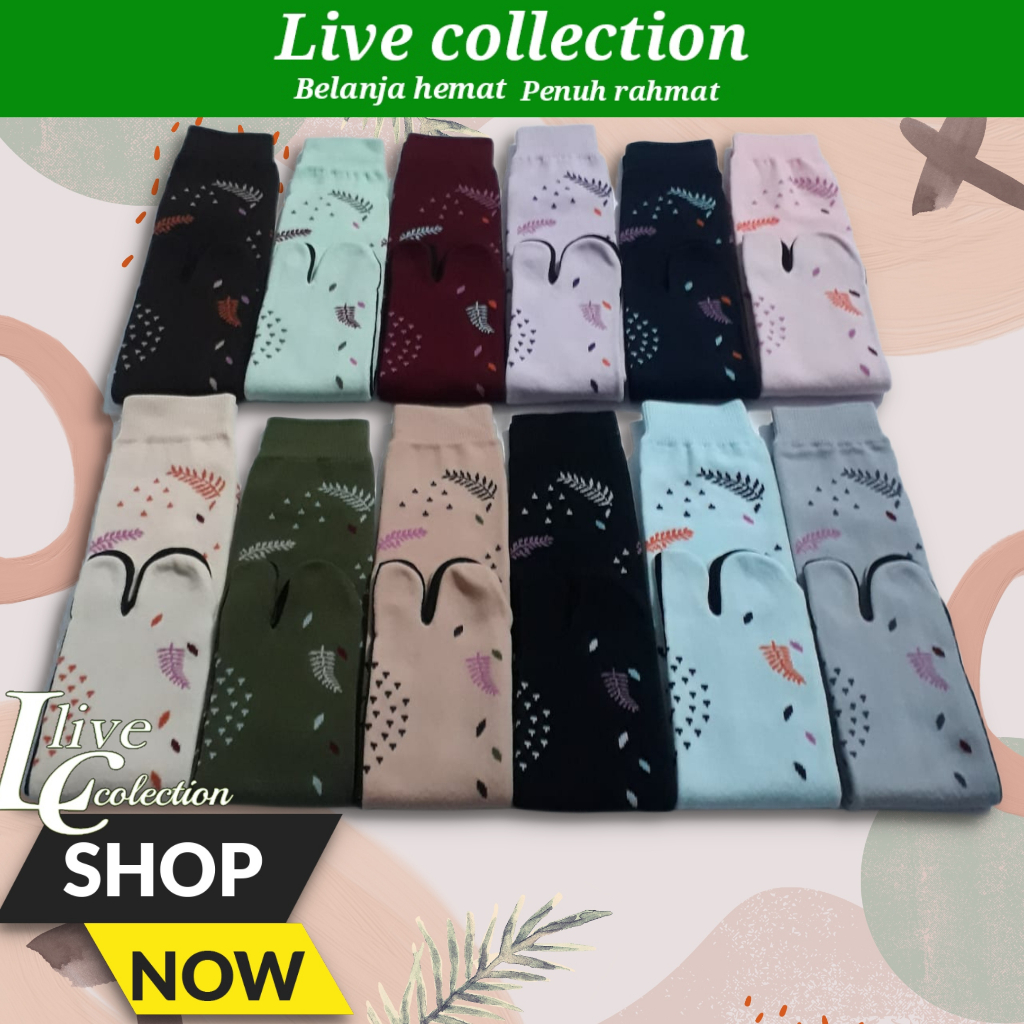 Jual Kaos Kaki Jempol Motif /Kaos Kaki Muslimah motif Bunga kaos kaki ...